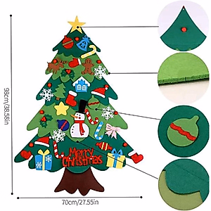 Everized Felt Christmas Tree for Toddlers, Toddler Christmas Tree, Felt Christmas Tree for Kids, Montessori Christmas Tree for Toddlers, Everized Interactive Christmas Tree for Toddlers