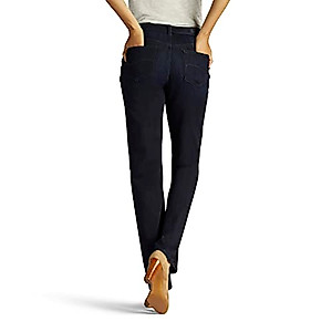 Lee Women's Relaxed Fit Straight Leg Jean, Niagara Blue, 12 Petite