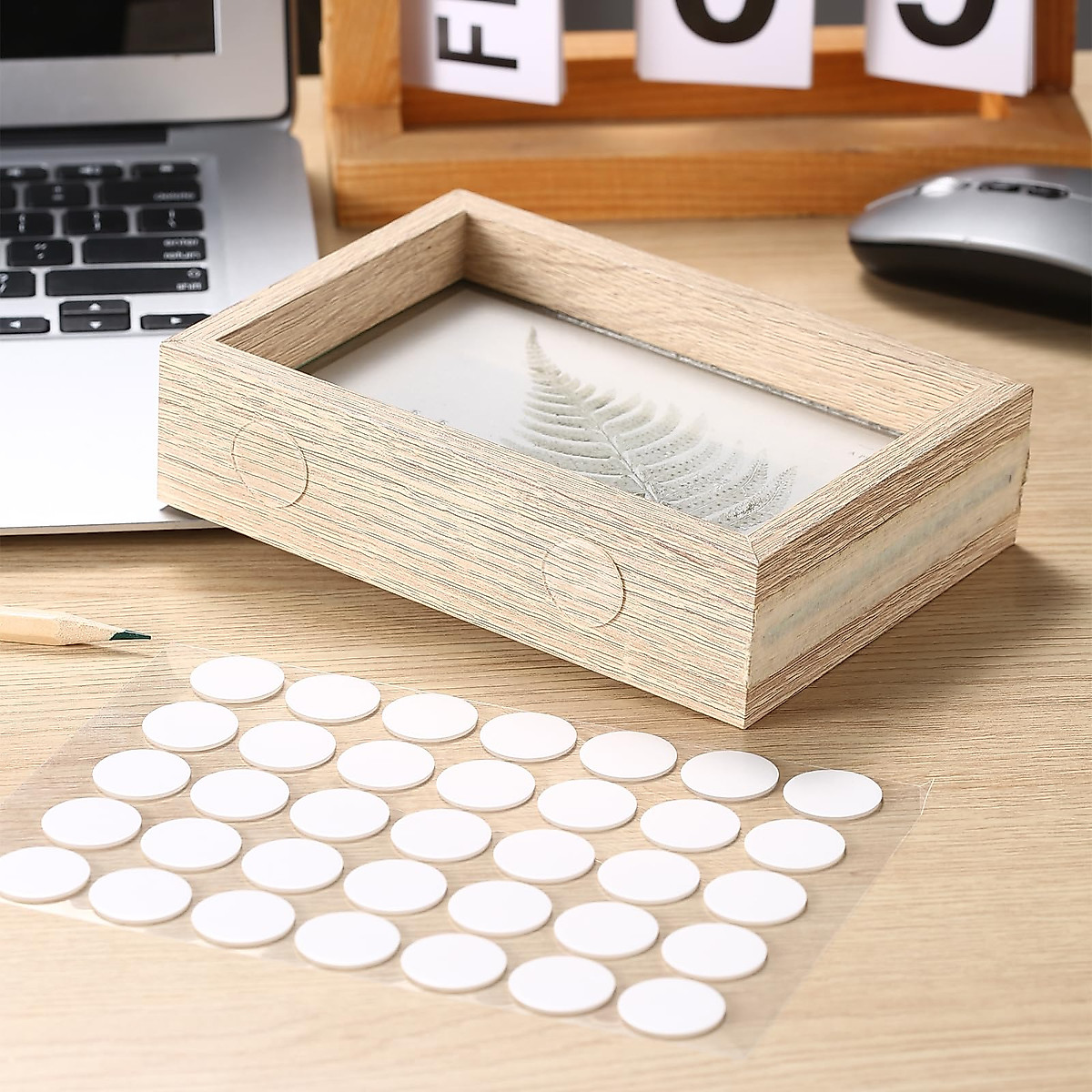 Nilogie 350 Pcs (0.79 Inch Diameter) 20mm Double Sided Adhesive Glue Round Dots Stickers Removable Clear Sticky Tack Putty Waterproof for Balloon, Crafts, Art Decoration