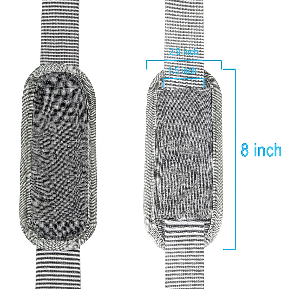 Shoulder Strap, Durable 55" Universal Replacement Laptop Shoulder Strap, Adjustable Comfortable Belt with Metal Hooks for Briefcase, Computer Messenger Bag, Laptop Case Luggage/Duffel/Camera, (Grey)