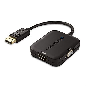 Cable Matters DisplayPort to HDMI Adapter with VGA and DVI 3-in-1 Adapter - Supporting 4K Resolution via HDMI