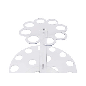 Jusalpha Clear Acrylic Ice Cream Cone/Sushi Hand Roll Stand Holder Christmas Halloween Candy Decorative (Capacity: 24)
