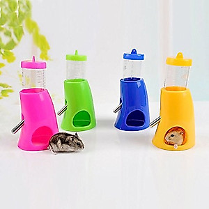 Pet Small Animals Hamster Hideout Drinking Waterer 2-in-1 Water Bottle for Small Animals
