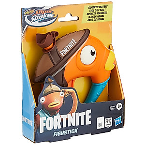 SUPERSOAKER Nerf Fortnite Fishstick Water Blaster - Fortnite Fishstick Character Design - Easy-to-Carry Micro Size - for Kids, Youth, Adults