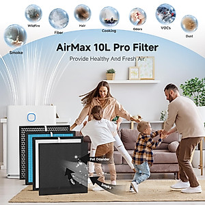 VALZONE AirMax 10L Pro Filter Replacement Kit Compatible with Okaysou Smart Airmax 10L Pro and Aiibot-A300 Air Purifi er,2 Packs