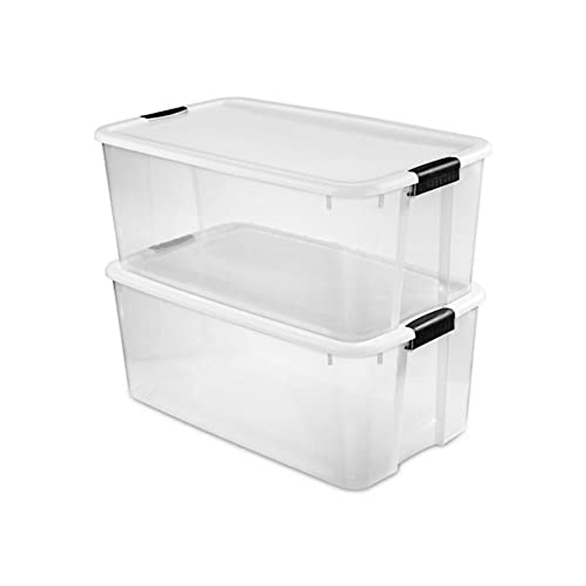 Sterilite 116 Quart Ultra Clear Plastic Storage Tote Container with Latching Lid (20 Pack)