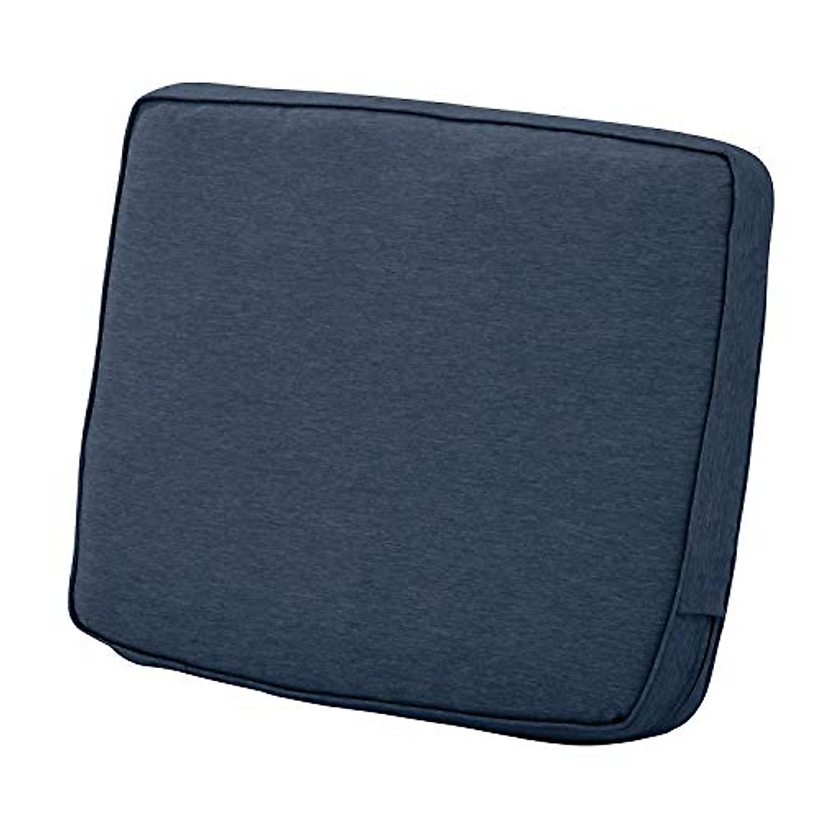 Classic Accessories Montlake FadeSafe Water-Resistant 23 x 20 x 4 Inch Patio Lounge Back Cushion, Heather Indigo Blue, Outdoor Loveseat Cushions