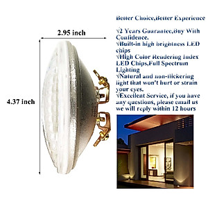 LED PAR36 Bulb 9W 5000K Eq to 60W Halogen 10-30V Waterproof IP68 Flood Landscape Light Bulbs Led Tractor Lights for Landscape Well Light Off-Road Vehicles Tractor RV Vehicles(Daylight White 1 Pack)