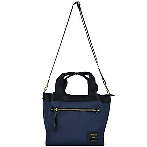 Kah&Kee Handbags for Women Shoulder Bags Tote Satchel Crossbody Water-Repellent Nylon (Navy)