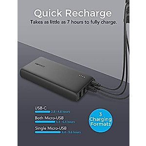 VimPower Portable Charger 22000mAh PD 3.0 Power Bank QC 3.0 30W USB C for iPhone XS Max, XR, X iPad Pro, MacBook, Nintendo Switch