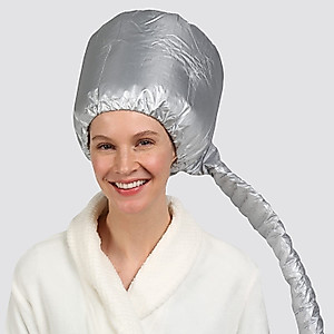HAMPTON DIRECT Soft Bonnet Hair Dryer Attachment Hooded Hair Dryer Cap for Hand Blow Dryer, for Professional & Home Hair Styling, Deep Conditioning
