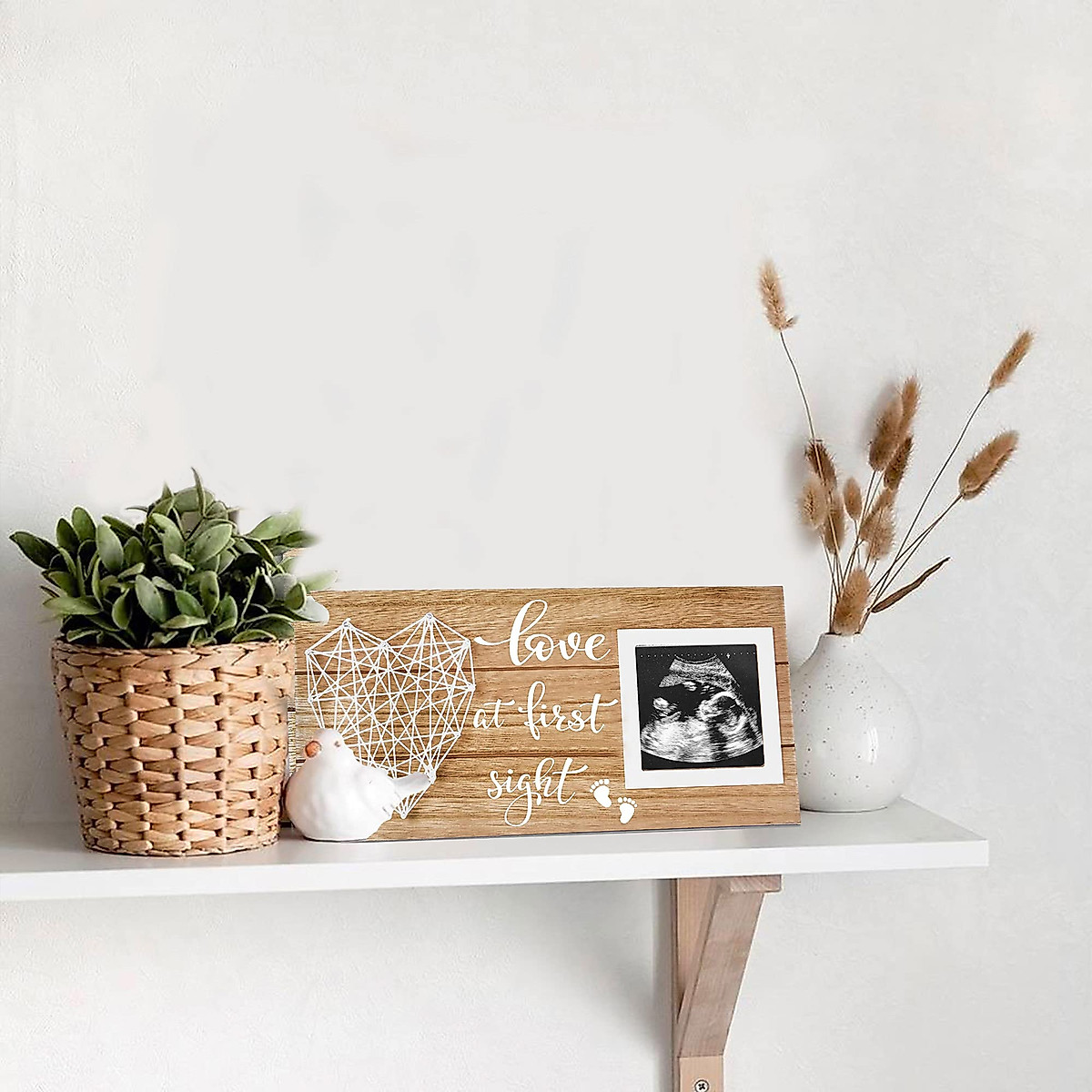 Yasirona TOMENGBEIAABBCC cocomong Ultrasound Picture Frame, Love at First Sight Sonogram Picture Frame for 3x3 Photo, Pregnancy Gifts for First Time Moms, Gender Reveal Gifts, Baby Nursery Decor