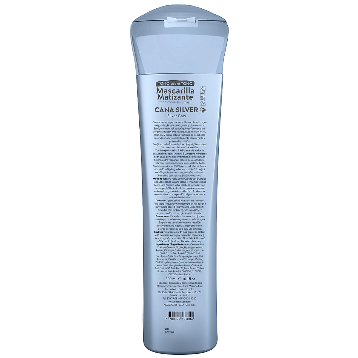 Naissant Icy Cool Blonde Hair Purple Toning Mask | Eliminates Brassiness | Neutralizes Yellow & Orange Tones | Paraben,Ammonia & Sulfate Free | Pro-Vitamin B5, Olive Oil & Honey (Cana Silver) 10.1FlOz