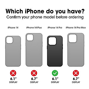 OtterBox Symmetry Series Series+ Graphics Antimicrobial Case with MagSafe for iPhone 14 Pro (ONLY) - Rebel (Black)