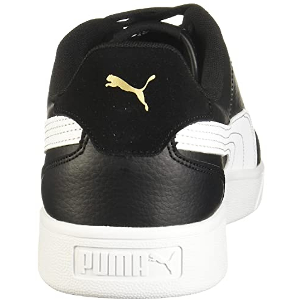 PUMA Mens Shuffle Sneaker, PUMA Mens Black-PUMA Mens White-PUMA Mens Team Gold, 10.5