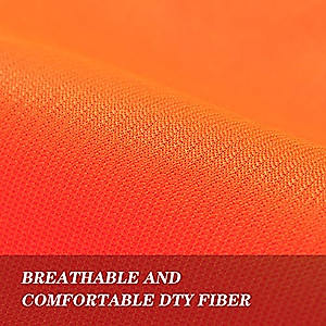 10 Pack Mount Marter safety vest reflective running vest for men and women, 360° super bright, High visibility & Long distance, Orange safety reflective vest for traffic, construction and outdoor work