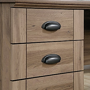 Sauder 425847 Harbor View Corner Computer Desk, Salt Oak® Finish