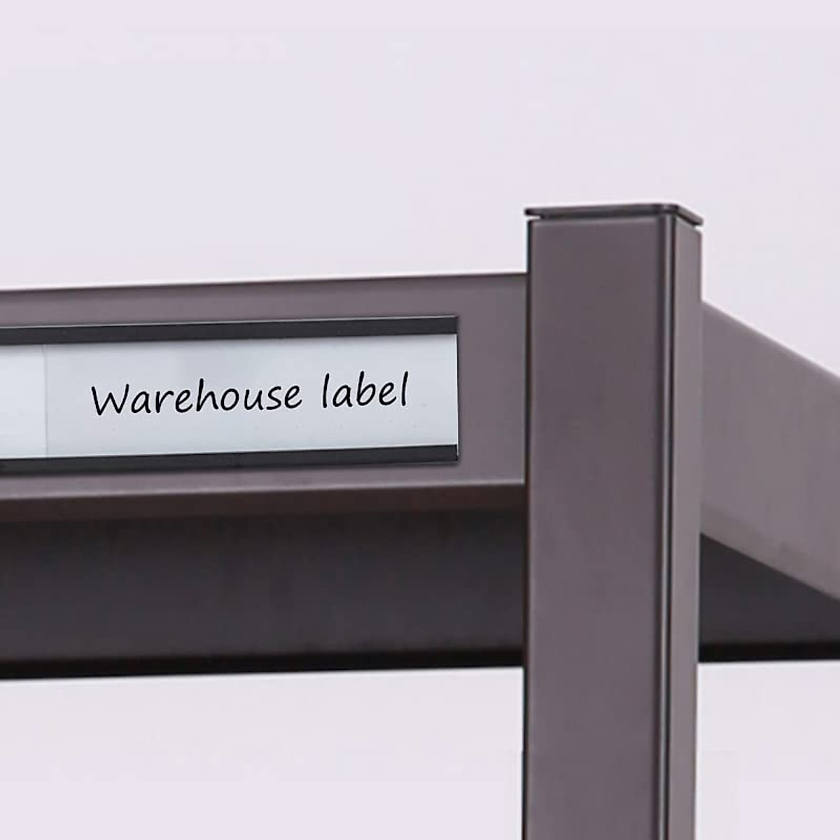 MVISUAL C Channel Magentic Label Holders 1x3 Inches with Paper Inserts and Clear Plastic Protectors, Pack of 30, Magnetic Data Card Holders File Cabinet Labels