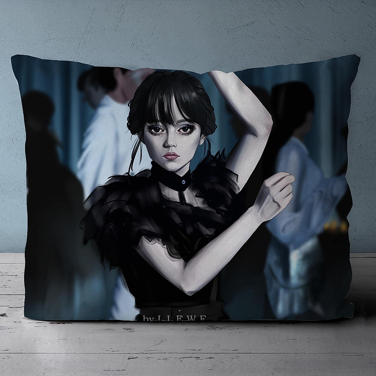 MARRKT Wednesday TV Play Addams Girl Duvet Cover Set, 100% Microfiber Bedding Sets, 3 Pieces Ultra Soft Skin-Friendly Comforter Cover Set (1 DuvetCover+2 Pillowcase) (02,Twin 68×86inch)