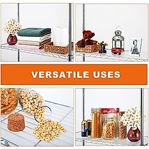 Catalina Creations EFINE 3-Shelf Shelving Unit Unit with 3-Shelf Liners,Adjustable Storage Shelves,Heavy Duty Organizer Wire Shelving Rack for Pantry Closet Kitchen Basement