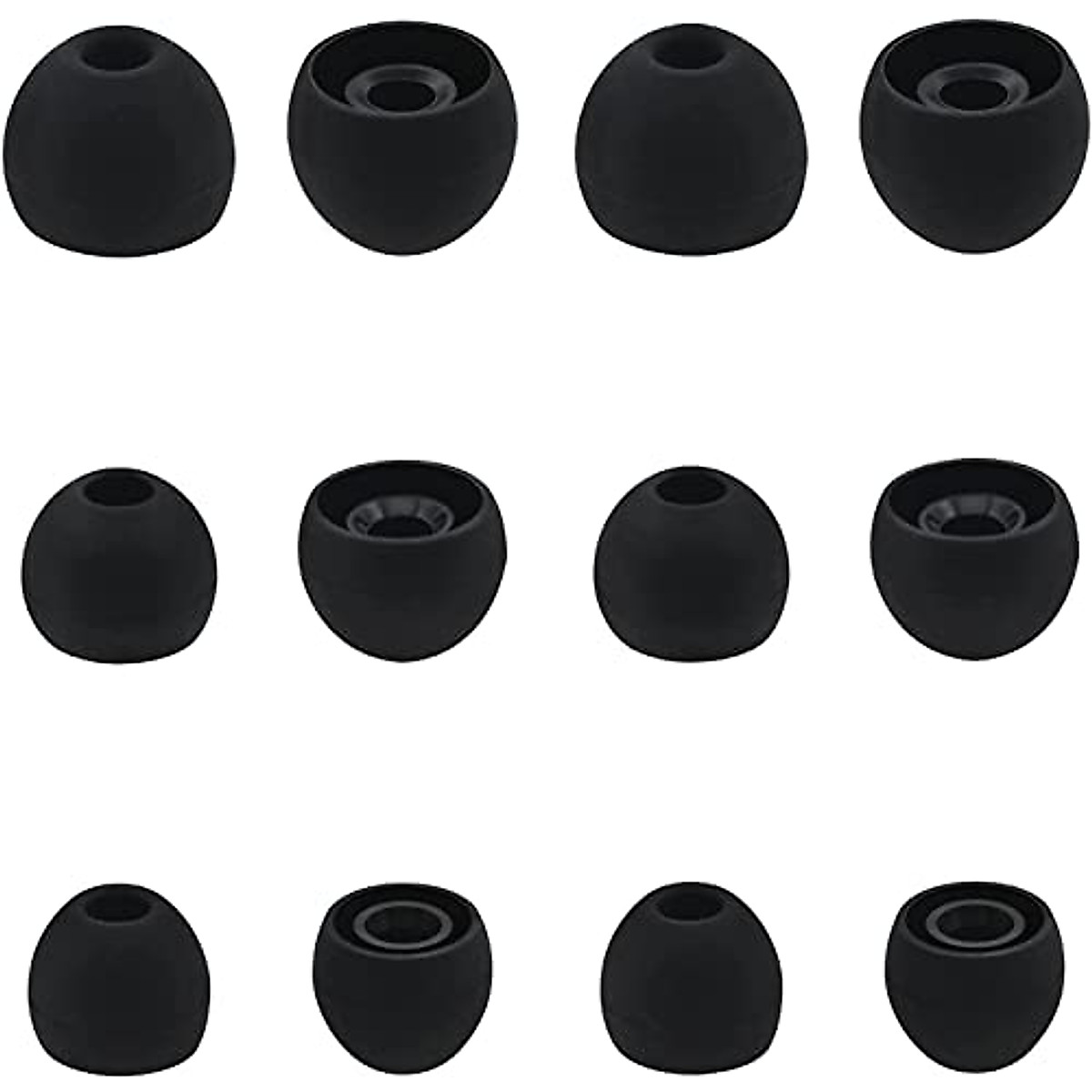 ALXCD Ear Tips Compatible with JBL Tune 130NC TWS in-Ear Earbuds, 6 Pairs S/M/L Sizes Replacement Soft Silicone Earbud Tips Eartips, Compatible with JBL Tune 130NC TWS, Black