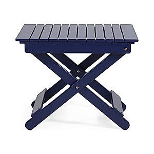 Christopher Knight Home Daphne Outdoor Folding Side Table, Navy Blue