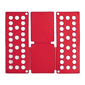 WJCCY Clothes Folder T Shirts Jumpers Organiser Fold Save Time Quick Clothes Folding Board Children Clothes Holder (Color : Red)
