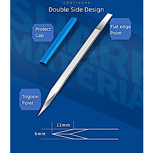 ANSAI Double Edge Chisel, Trigone Enlarge Panel Line, Flat Repair C-Side Versatile Modeling Tools Scriber Carved For Hobbies Mecha Military Miniature Scale Model Kit