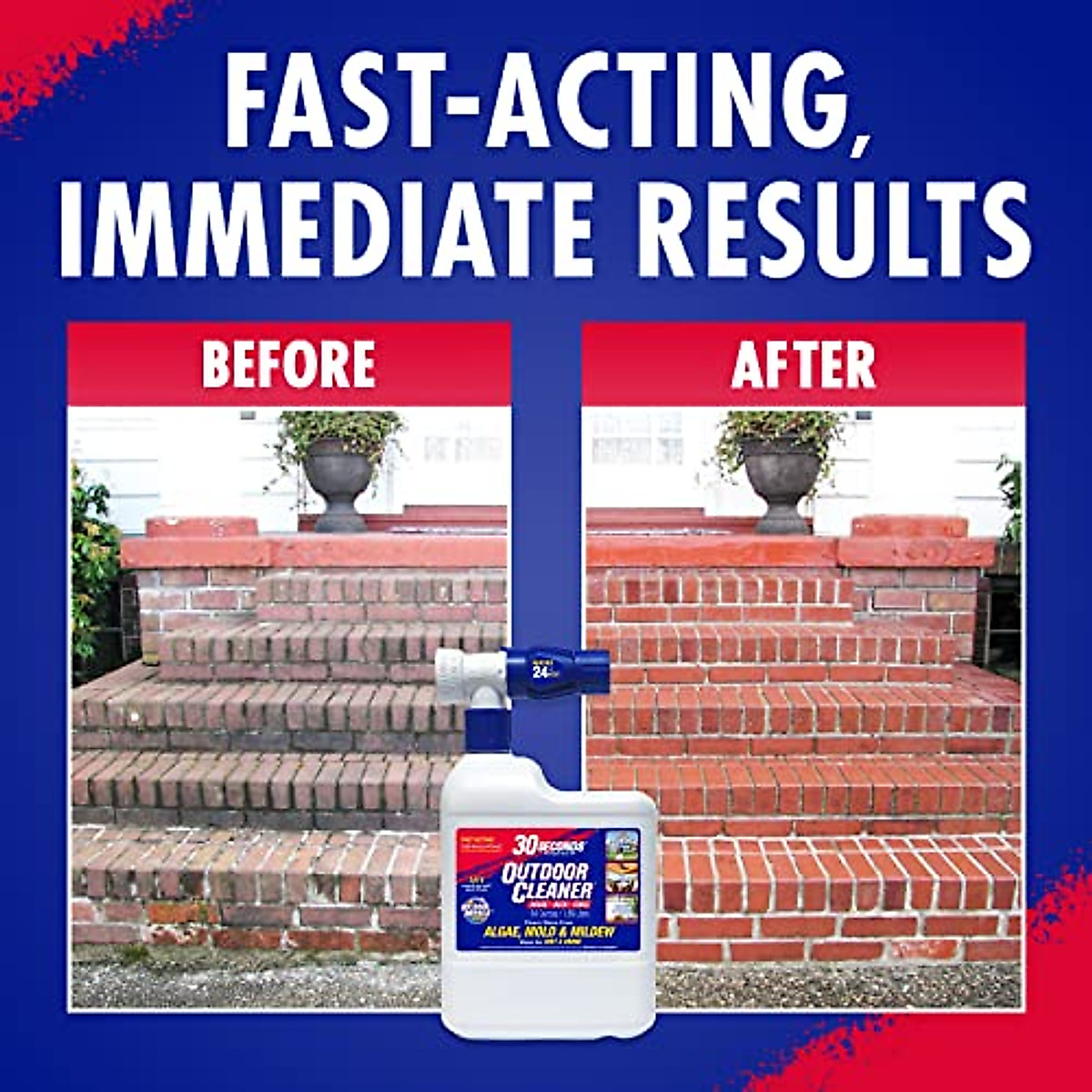 30 SECONDS Outdoor Cleaner Hose End Sprayer | 2 Pack | House Vinyl Siding Deck Fence Patio & More