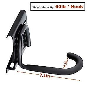 Wallmaster Bike Rack Garage Stand, Wall Mount 5 Bike Hanger Storage Organization, Vertical Bicycle Hooks for Indoor Space Saving (8 Hooks and 3 Rails)