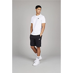 Men's Nike Sportswear Club T-Shirt, Nike Shirt for Men with Classic Fit, White/Black, L