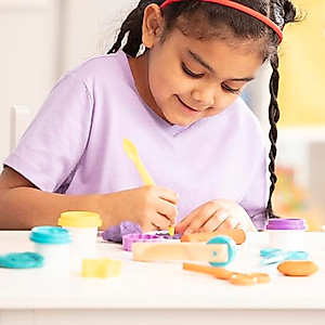 Melissa & Doug Clay Play Activity Set - With Sculpting Tools and 8 Tubs of Modeling Dough - Arts And Crafts For Kids, Clay Kits For Ages 3+