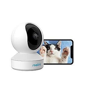 REOLINK Wireless Security Camera, E1 3MP HD Plug-in Indoor WiFi Camera for Home Security, Pan Tilt Baby Monitor/Pet Camera, Night Vision, Works with Alexa/Google Assistant (Renewed)