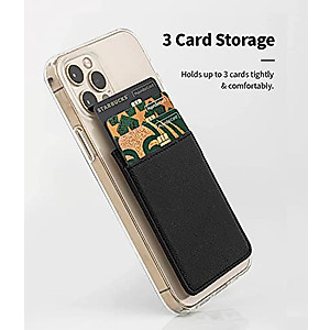 Goospery Phone Card Holder [4-Pack] Adhesive Stick On Wallet for Back of Phone Fashionable & Secure Sleeve Credit Cards/ID Card Slot Pocket Case Universal Fit for Most Smartphones