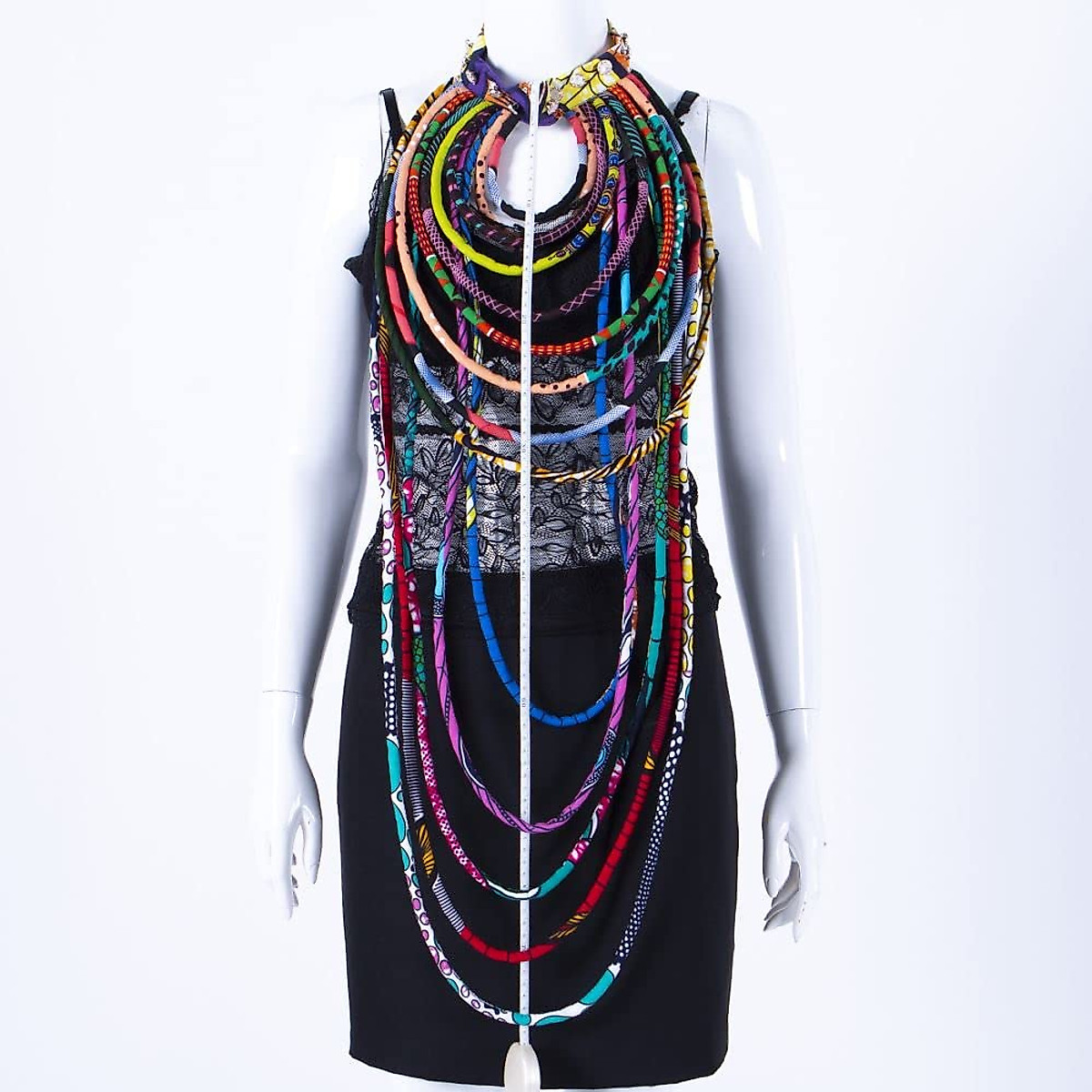 AFRICSTYLE African Necklaces for Women Jewelry Ladies Necklace Ankara Fabric Necklace (Multicolor)