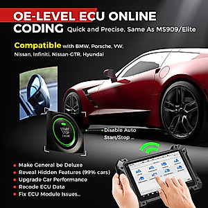 Autel Maxicom MK908 Pro II Scanner 2024, Same As Maxisys MS908S PRO II with J2534 Programming, AutoScan 2.0,ECU Program Coding As MS Ultra Elite II Pro, Bi-Directional, 38+ Services, Android 10 FCA
