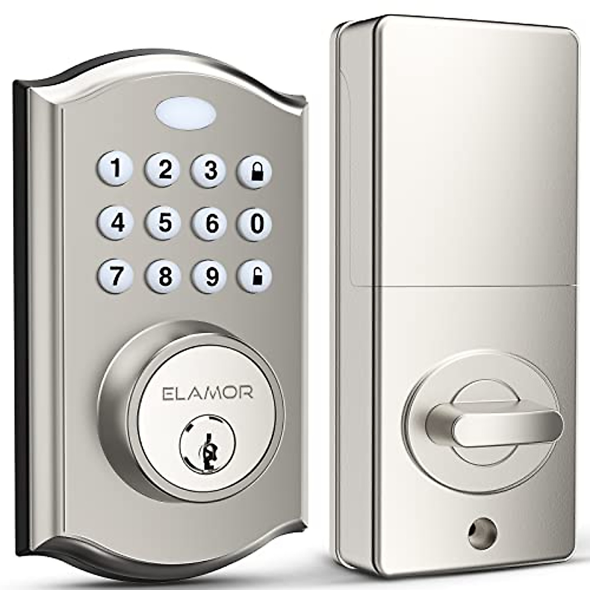 Keyless Entry Deadbolt Lock - Electronic Door Lock with Keypad, Smart Deadbolt Lock with Auto Lock, Security Waterproof Smart Lock Easy Install Ideal for Front Door, Home Use, Apartment - ELAMOR M19