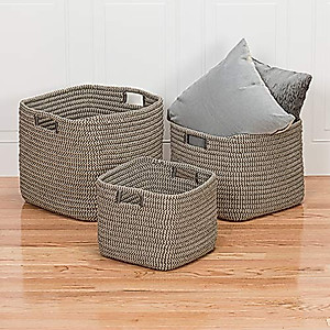 Colonial Mills Carter Basket, 15"x15"x16", Grey