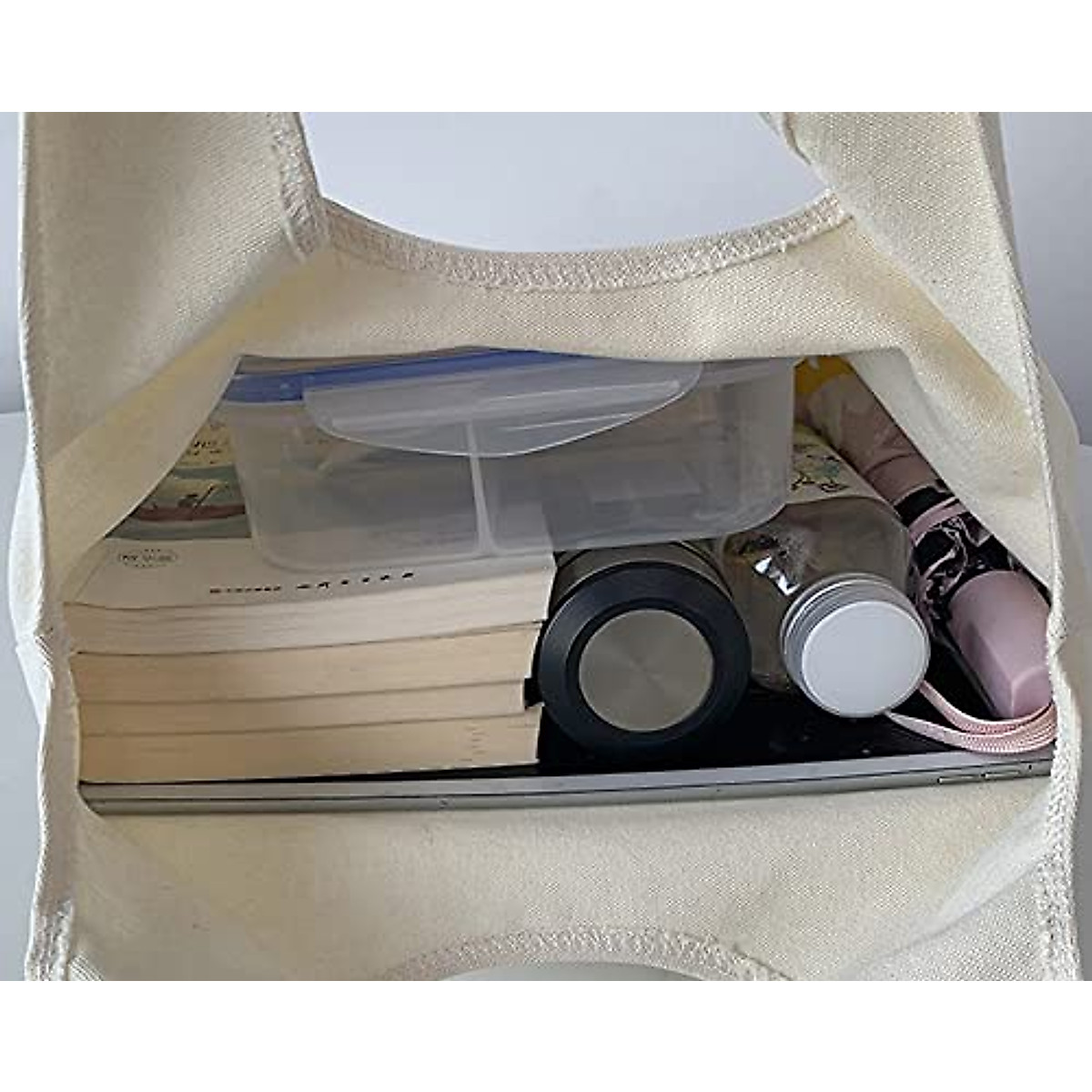 Women's Tote Purse Large Handbag Canvas Shoulder Bag Portable Shopping Purse (Wine red)