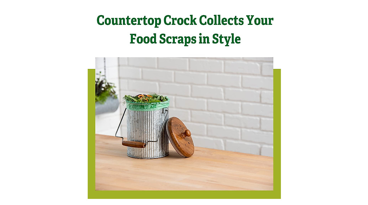 Galvanized Compost Pail for Eco-Friendly Kitchens