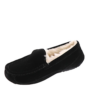 UGG Unisex-Child Ascot Slipper, Black Suede, 2