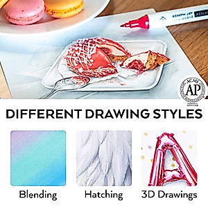 ARTEZA Art Alcohol Markers, Set of 120 Colors, EverBlend Dual Tip Markers with 144-Slot Organizer, Fine and Broad Chisel Nib, for Coloring and Drawing