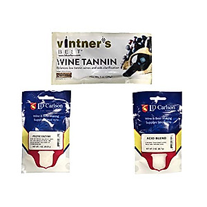 Oxalis Supply NC-XSLI-LR2B Wine Tannin 1 oz, Pectic Enzyme 1 oz, Acid Blend 2 oz Bundle