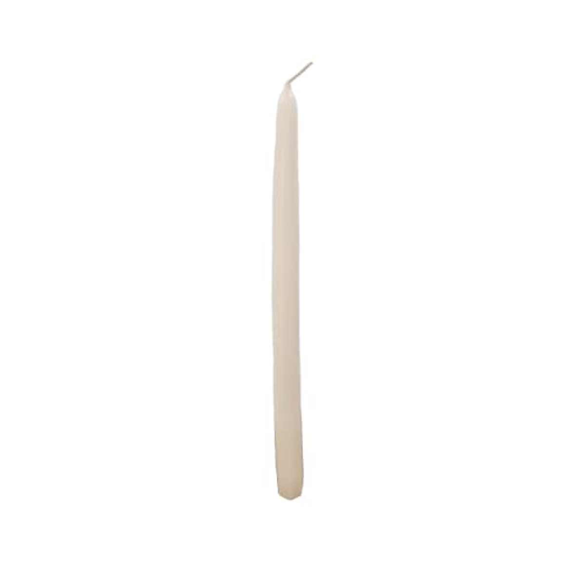 D'light Online 10" Elegant Cream Ivory Taper Premium Quality Candles, Hand-Dipped, Dripless, Smokeless and Unwrapped Bulk Pack for Events - Set of 12 (10 Inch, Ivory)