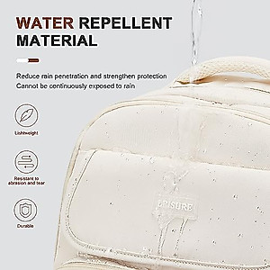 WEPOET Cute Middle School Backpack For Teen Girls,Waterproof Casual Bookbags,Lightweight Travel Daypack,Basic Laptop College Backpack For Women(White)