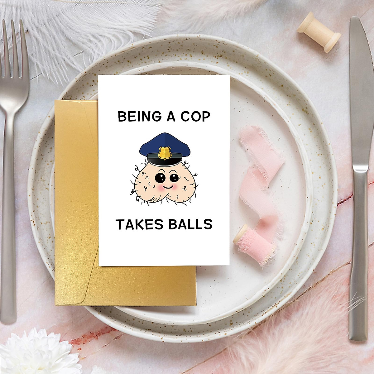 Spercy Funny Police Academy Graduation Card, Police Graduation Card, Police Officer Congratulation Card