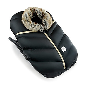 7AM Infant Car Seat Cover - Winter Puffy Cover with Center Zipper for Baby Boys & Girls, Lightweight, Windproof & Water-Repllent Outer Shell, Universal Fit for Infant Car Seat | (0-12M)