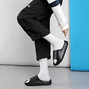 XTJSCBDSH Cloud Slides for Men and Women, Quick Drying Slippers Shoe Open Toe Thick Soft, Platform Slide Sandals Daily Shower Sandals, Non-Slip Bathroom Slippers Summer for Indoor & Outdoor