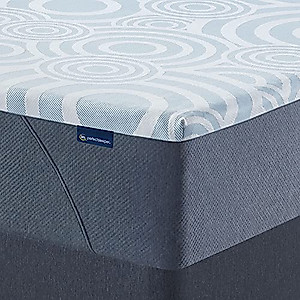 Serta Perfect Sleeper 12 Inch Cal King Gel Memory Foam Mattress, Medium, USA Built, 100-Night Trial, CertiPUR-US Certified - Splendid Slumber, White and Dark Blue