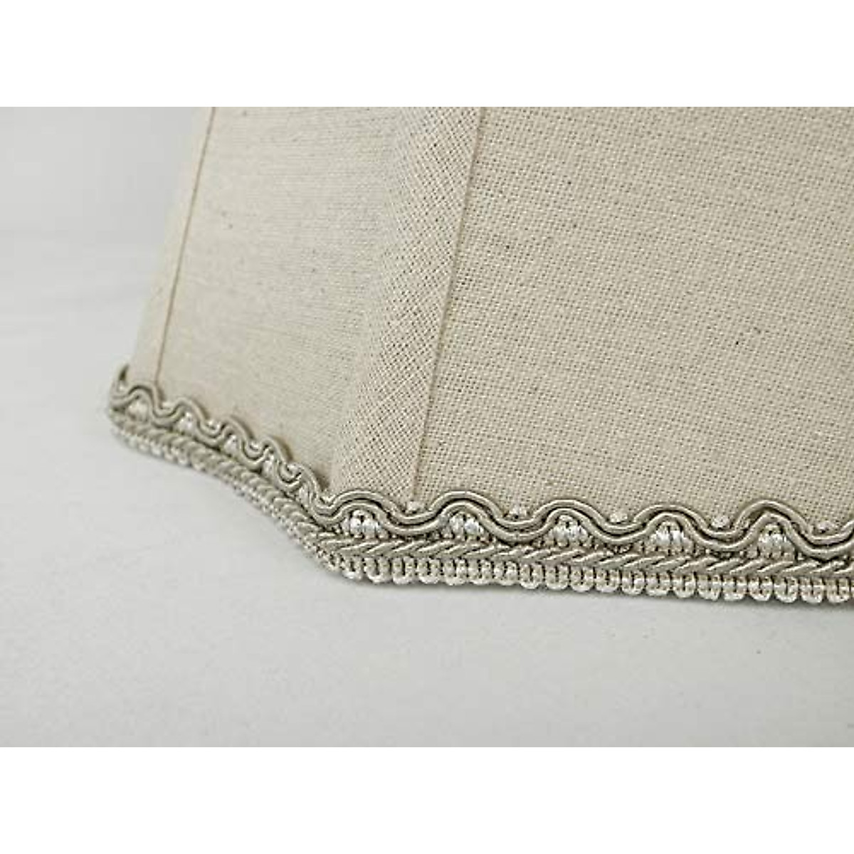 Mestar Decor Cut Corner Linen Lampshade with Lace Trim (Spider) (Rectangular)